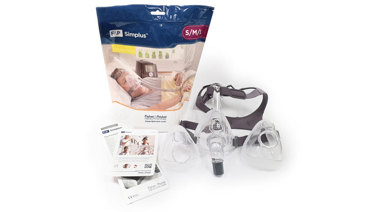 F&P Simplus Full Face CPAP Mask Fit Pack with Headgear – Includes Small ...